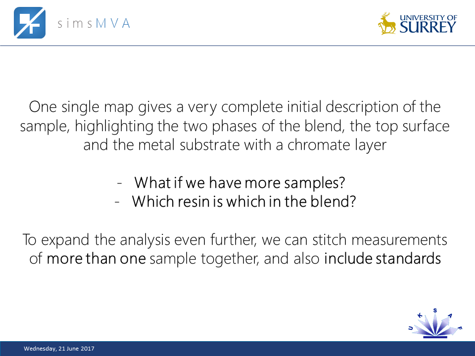 Imaging of a resins blend – MVA Tools | simsMVA